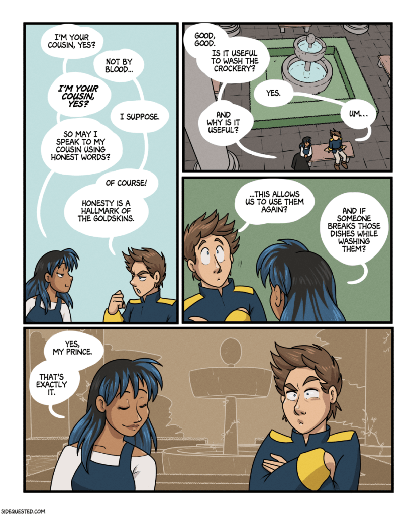 I can hear the cogs turning. - Side Quested Webcomic